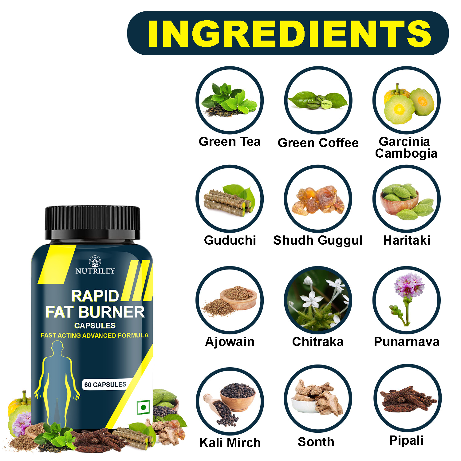 CRD Ayurveda Rapid Fat Burner Capsules (60 Capsules) – CRD Ayurveda