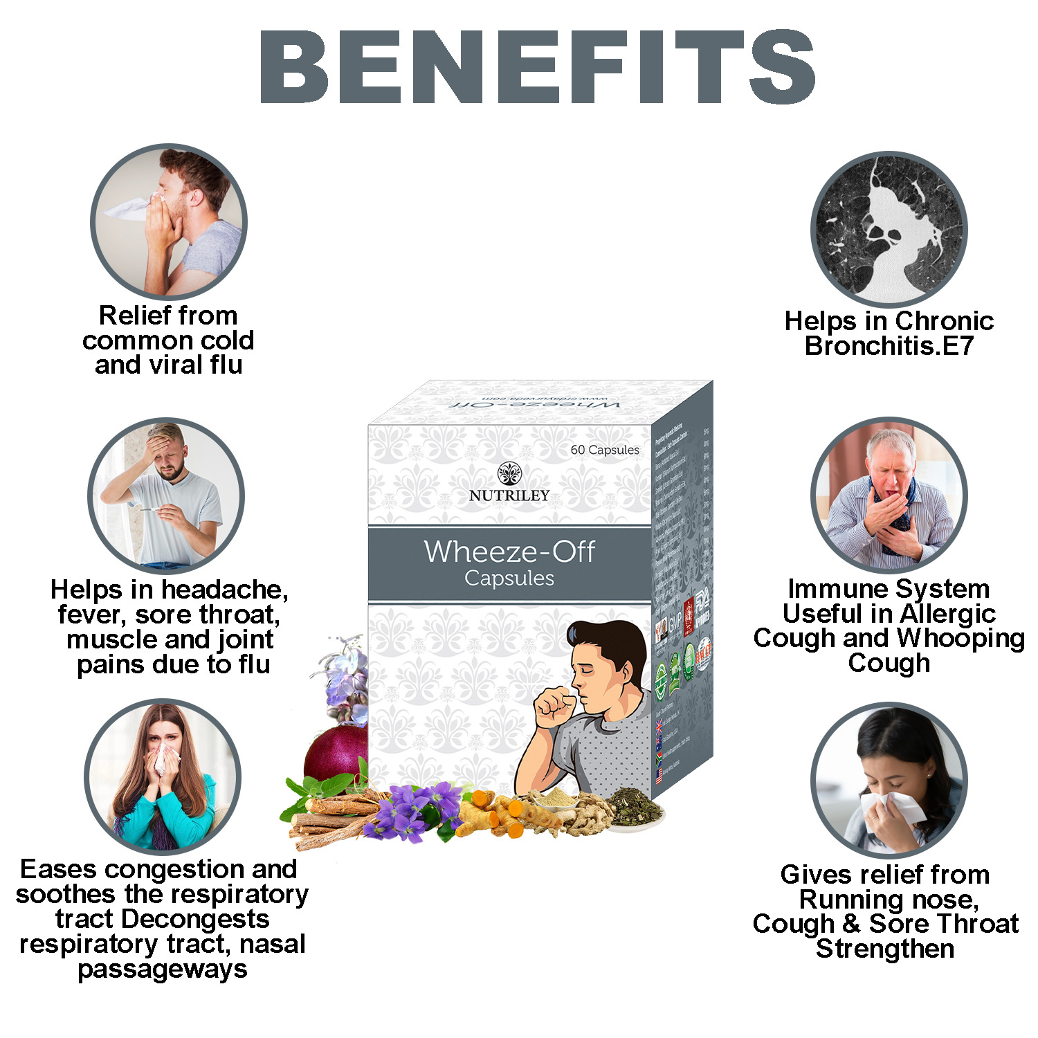 CRD Ayurveda Wheeze-Off – Cough and Cold Care Capsules (60 Capsules ...