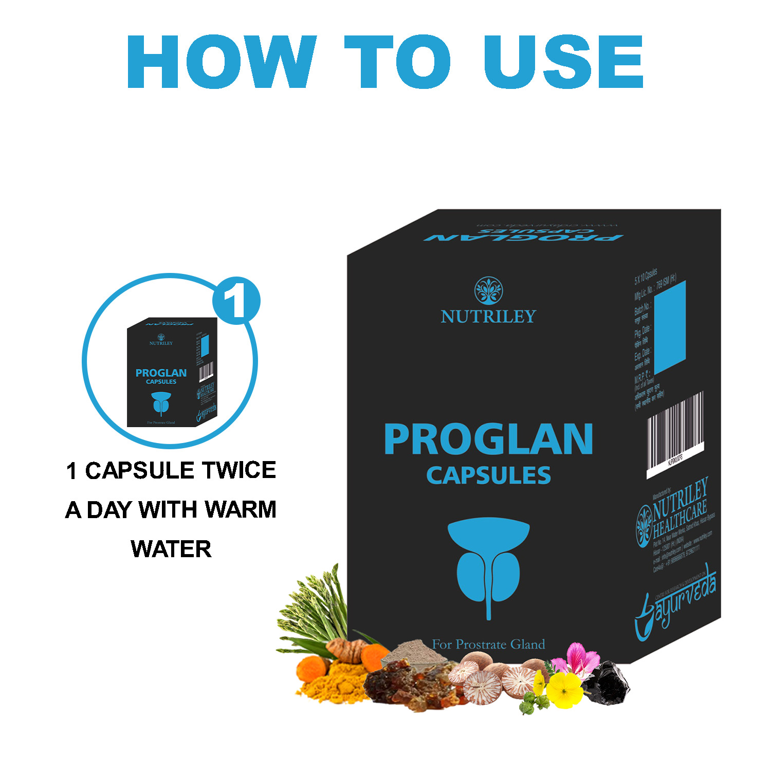 CRD Ayurveda Proglan – Prostate Gland Capsules (50 Capsules) – CRD Ayurveda